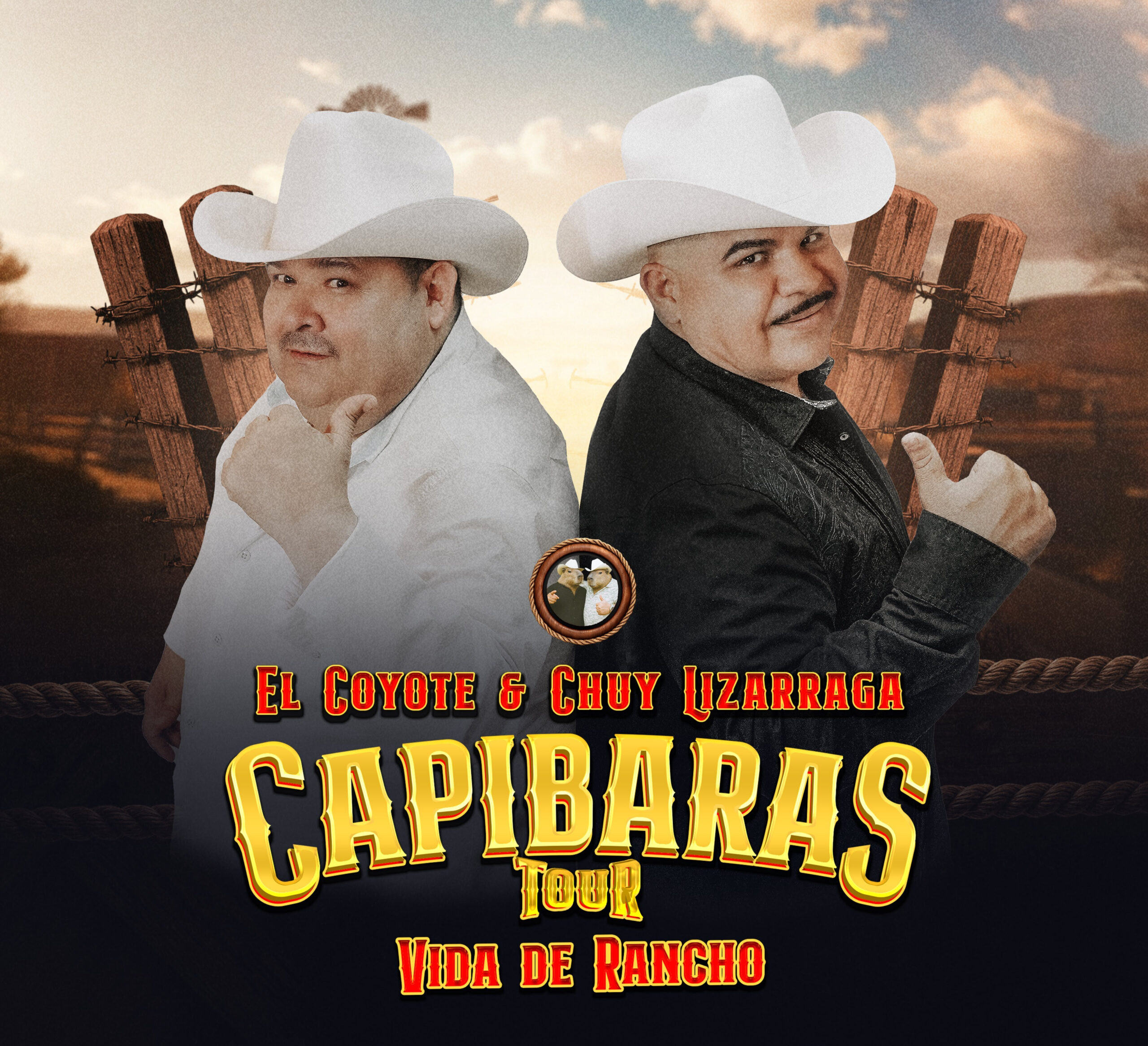 El Coyote y Chuy Lizárraga anuncian el "Capibaras Tour" Vida de Rancho